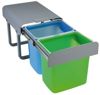 Pyramis Abfallsammler, Kunststoff, Grau-gr&uuml;n-blau, 038001601
