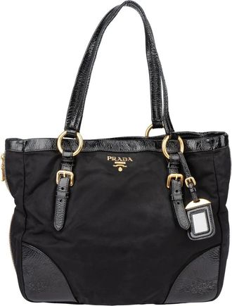 Prada Crossbody Bags - Prada Black Nylon Zipper Handbag - Gr. unisize - in Schwarz - f&uuml;r Damen