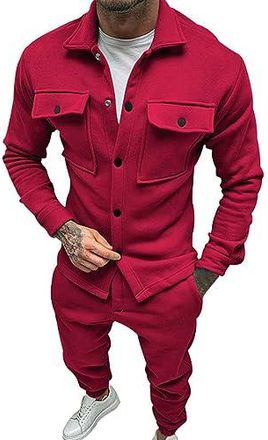 Generic Surv&ecirc;tement Homme Ensemble, Sweat Pullover Manches Longues Zipp&eacute; Et Pantalons Longue Ensemble De 2 Pi&egrave;ces, Doux Et Surdimensionn&eacute;, Streetwear Fitness 