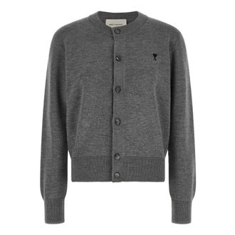 Ami Femme, Pulls, Gris, Taille: 42 FR Cardigan De Coeur