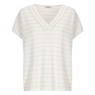 KANGRA Femme, Pulls, Blanc, Taille: 40 FR V-neck Tricots