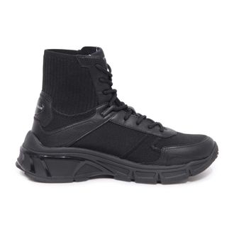 Armani Homme, Chaussures, Noir, Taille: 44 1/2 EU Chaussures Noires en Mousse Douce X4Z124