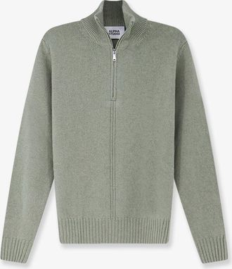 Alpha Studio Wool and cashmere half-zip cardigan - ALPHA-STUDIO - gender_Man