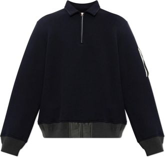 sacai Sponge Sweat Polohemd - - Tops - Herren - Blau - M