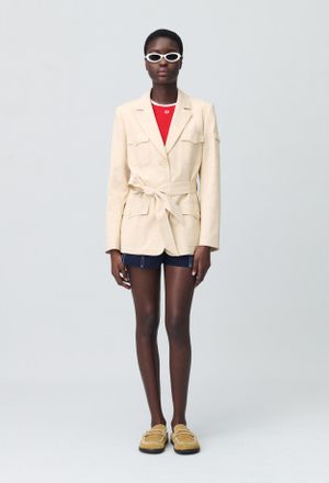 Claudie Pierlot Veste saharienne ceintur&eacute;e