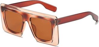Generic Lunettes de soleil tendance pour femmes hommes vintage luxe plein air voyage rue photographie nuances UV400, Marron marron, Taille unique
