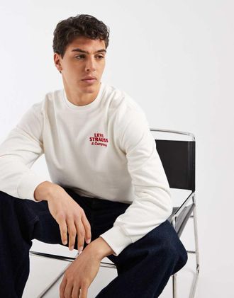 Levi's Sweat d&eacute;contract&eacute; &agrave; logo graphique - &Eacute;cru-Blanc
