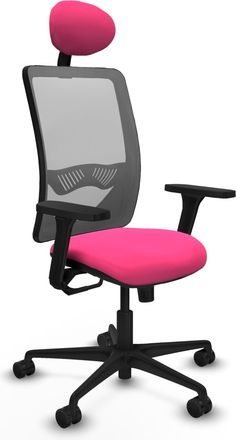 Piqueras y Crespo Rosa Zulema Schreibtischstuhl mit 3D-Armlehnen, h&ouml;henverstellbarer Lendenwirbelst&uuml;tze und festem Kopfteil, ausgestattet mit 3 Positionen und Schneidsc