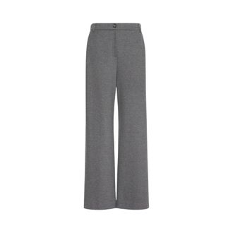 Max Mara Wide Pantalons - Femme - Pantalons - Gris - Taille: 36 FR
