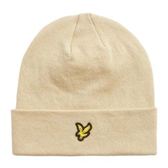 Lyle & Scott Homme, Accessoires, Beige, Taille: ONE Size Bonnet en m&eacute;lange de laine m&eacute;rinos