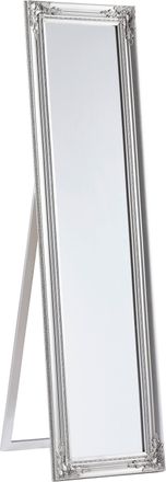 CARRYHOME Standspiegel, Silber, Holz, Glas, Eukalyptusholz, massiv, rechteckig, 44x168x5 cm, Ganzkörperspiegel, Spiegel, Standspiegel