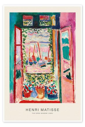 Posterlounge The Open Window, 1905 - Henri Matisse Poster von Henri Matisse 60 x 90 cm Bunt Wandbilder Wanddeko