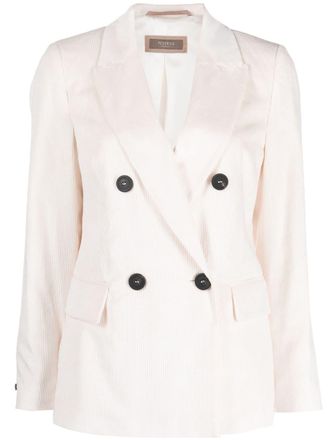 PESERICO Doppelreihiger Blazer aus Cord - Rosa