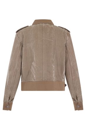 Our Legacy Mens Denim Jacket With Flap Pockets Green Cotton