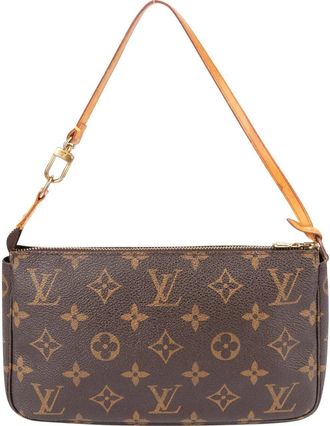 Louis Vuitton Crossbody Bags - Louis Vuitton Canvas Monogram Pochette Accessoire - Gr. unisize - in Braun - für Damen