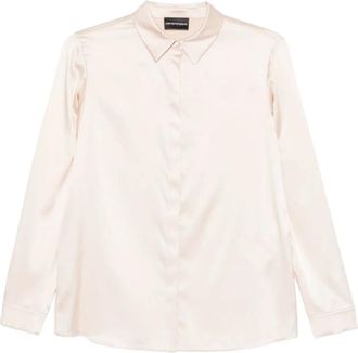 Emporio Armani Femme, Blouses et Chemises, Rose, Taille: 38 FR Chemise en soie