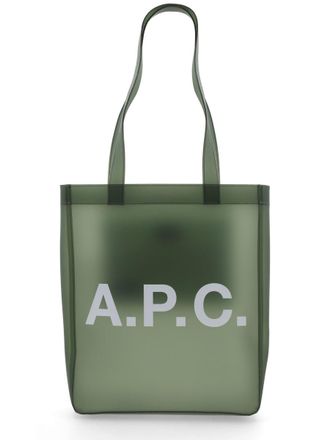 A.P.C. Womens Green Tote Bag Thermoplastic Polyurethane Handbags Hand