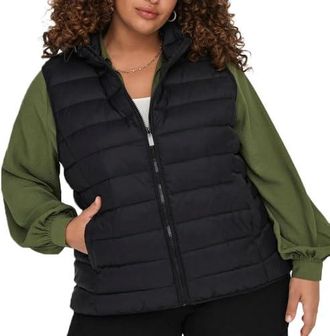 Only Carmakoma Carnew Tahoe Veste matelass&eacute;e &agrave; Capuche OTW Noos pour Femme, Noir, M-46/48, Noir, M