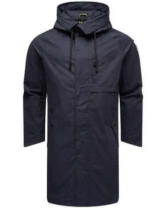 Stone Harbor leichte Herren Übergangsjacke lang Outdoorparka mit Kapuze Yaroon Navy Gr. 3XL