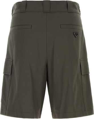 Prada Cargo Pockets Cargo Shorts - Green