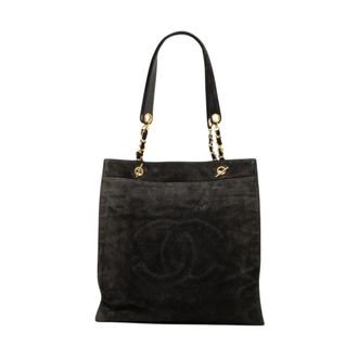 Chanel Pre-owned Suede Tote Bag - - Pre-owned - Damen - Schwarzk - ONE SIZE