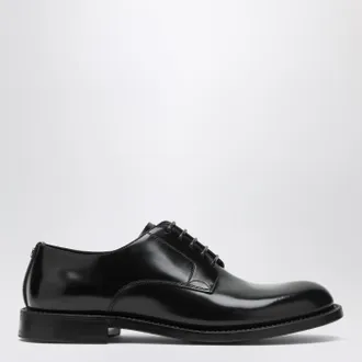 Dolce & Gabbana Schwarze Derby-Schuhe aus Leder