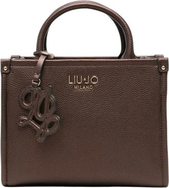 Liu Jo Sac cabas avec charm lettrage - Femme - Sacs - Brun - Taille: ONE Size