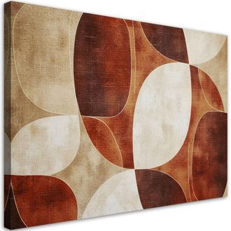 Feeby Tableau sur toile Tableau sur toile Abstraction vintage beige 100x70