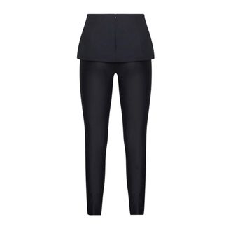 Diesel Rock Culottes Leggings mit Minirock-&Uuml;berrock - - Trousers - Damen - Schwarzk - S