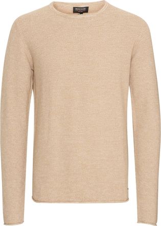 Indicode IDJadas Herren Strickpullover Feinstrick Pullover mit Rundhals-Ausschnitt Label-Details Baumwollmischung Regular fit, Gr&ouml;&szlig;e:XXL, Farbe:Cornstalk (013)