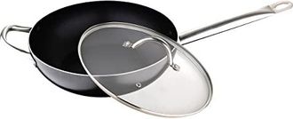 San Ignacio Professional Chef | Wokpfanne Antihaftbeschichtet mit 28 cm Durchmesser und 8 cm Hoch | Aus Gepresstem Aluminium | Stay Cool Edelstahl-Griff | Geeigne