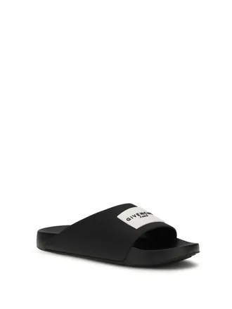 Givenchy Mens Rubber Slippers Black Sandal