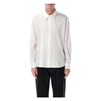 Our Legacy Homme, Chemises, Blanc, Taille: L Promise Curved-hem Shirt