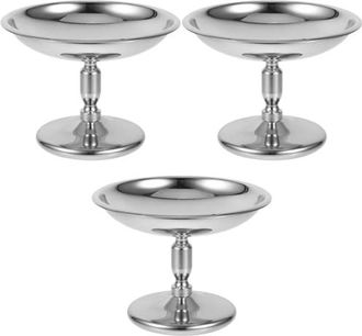 TOPBATHY Bol &Agrave; Fruits En Acier Inoxydable 10.2X7.2Cm Coupelle De Cr&egrave;Me Glac&eacute;E &Eacute;L&eacute;Gante Tasse &Agrave; Dessert Multifonctionnelle Pour Glaces Puddings Et Sauces