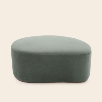 Madura Pouf Julika Opal kaki gris&eacute; - VERT
