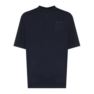 Gucci S/S T-Shirt Heavy Cotton Jersey 4055 - - Tops - Herren - Blau - 2XL