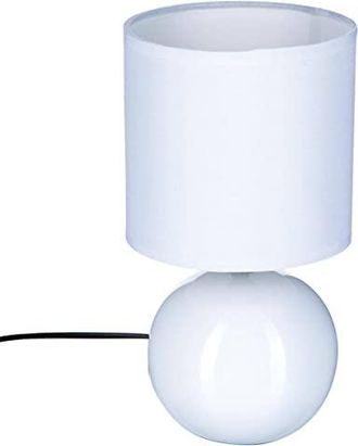 Atmosphera Atmosphera - Lampe Timeo blanche - c&eacute;ramique H25 cm