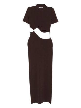 CHRISTOPHER ESBER robe longue Maparadita à découpes - Marron