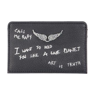Zadig&Voltaire Womens Black Calfskin Card Case Wallet