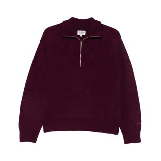 MC2 Saint Barth Pull Isalyn c&ocirc;tel&eacute; &agrave; demi-zip - Femme - Pulls - Brun - Taille: 38 FR