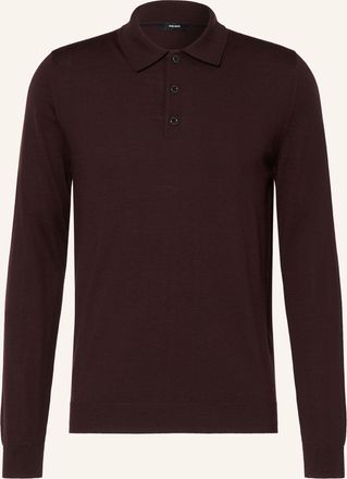 Reiss Reiss Strick-Poloshirt Trafford Aus Merinowolle rot