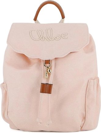 Chlo&eacute; Femme, Sacs, Rose, Taille: ONE Size Sac &agrave; dos avec logo brod&eacute;