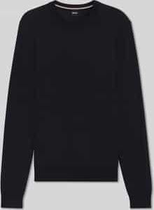 HUGO BOSS Regular Fit Pullover aus Schurwoll-Mix Modell HABITO