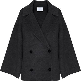 SoAllure Femme, Manteaux, Noir, Taille: 34 FR Caban Spigato Double-Breasted Coat