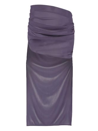 Alex Perry minijupe en résille à fronces - Violet