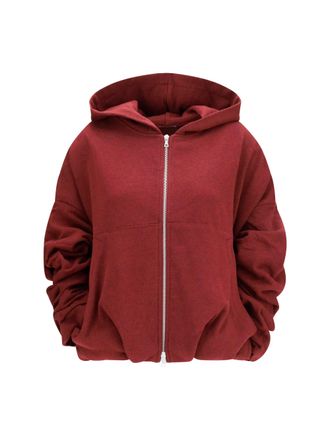 Dries Van Noten Womens Sweatshirt Burgundy Melange Cotton Sweatshirts Sweater