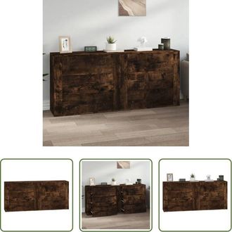 vidaXL vidaXL R&auml;uchereiche - Sideboards 2 Stk. R&auml;uchereiche Holzwerkstoff