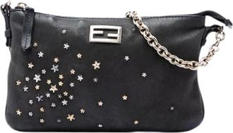 Fendi Sac bandouli&egrave;re en cuir pr&eacute;-poss&eacute;d&eacute; - Femme - Pre-owned - Noir - Taille: ONE Size