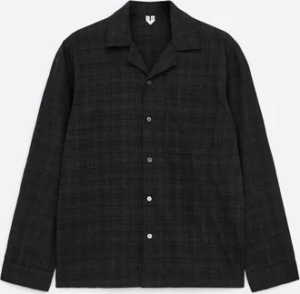 Arket Pyjamahemd Aus Flanell -Grau