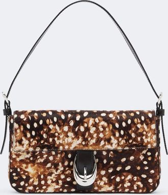 Staud Bedruckte Schultertasche aus Leder